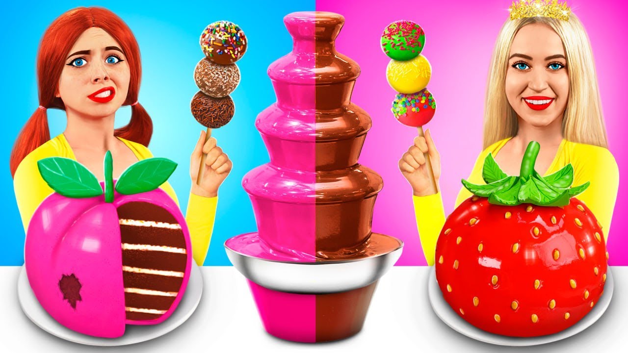 Rich vs Poor Chocolate Fountain Challenge | Cooking Challenge & Chocolate Competition by RATATA ...