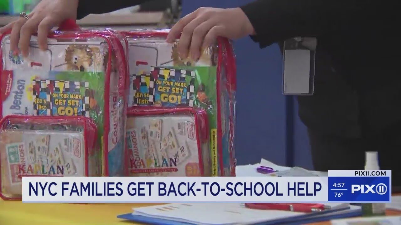 NYC Families get back-to-school help - YouTube