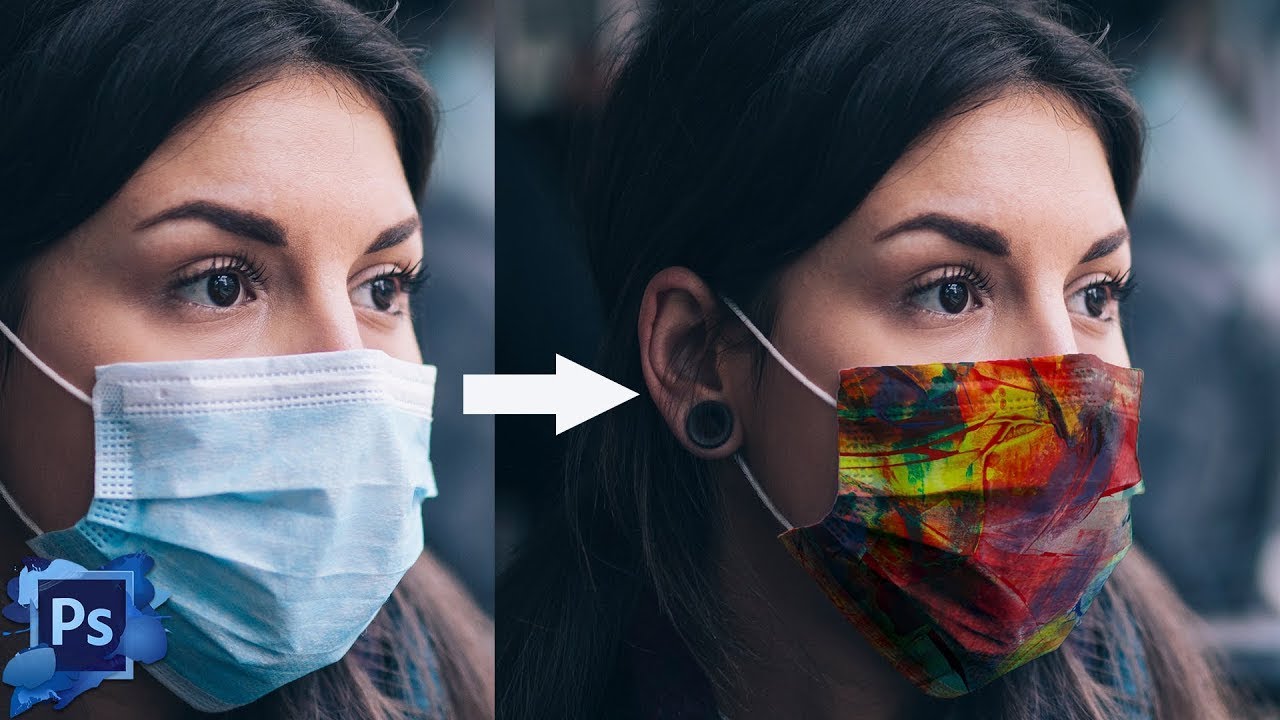 How to Make a Face Mask Mockup in Adobe Photoshop cc - YouTube