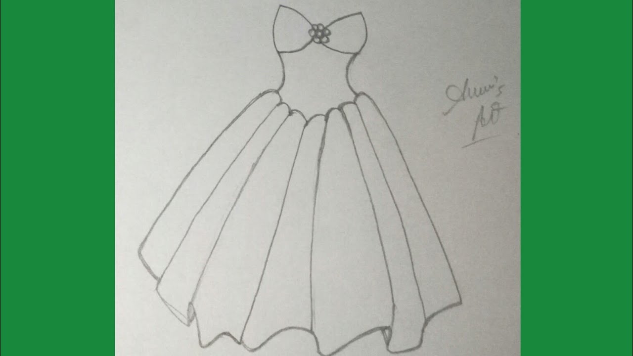 How to draw a beautiful princess dress | Amun's Art - YouTube