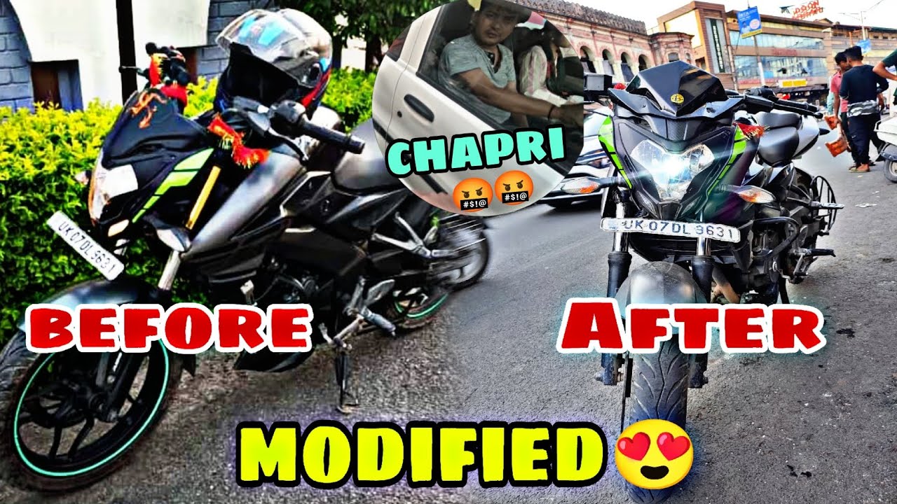 Finally apni Ns200 ki modification ho hi gyi 😍|| chapri car driver🤬 ...