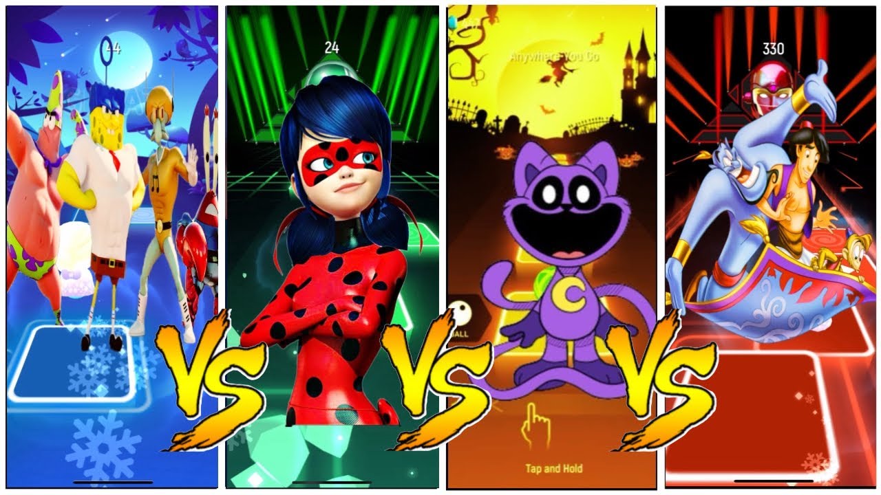Tiles Hop - aladdin vs frozen ll vs Kissy Missy vs The SpongeBob Movie ...