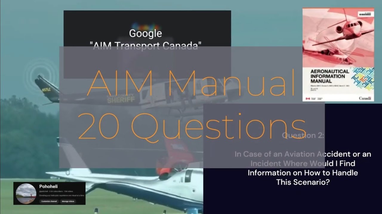 Flight Test Prep: AIM Manual - 20 Questions (PPC) - YouTube