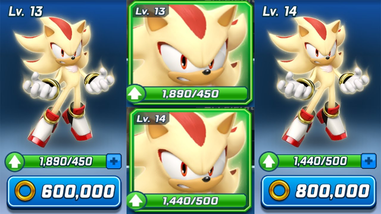 Sonic Forces - Super Shadow New Upgraded Level 14 Use 600K Gold Rings ...