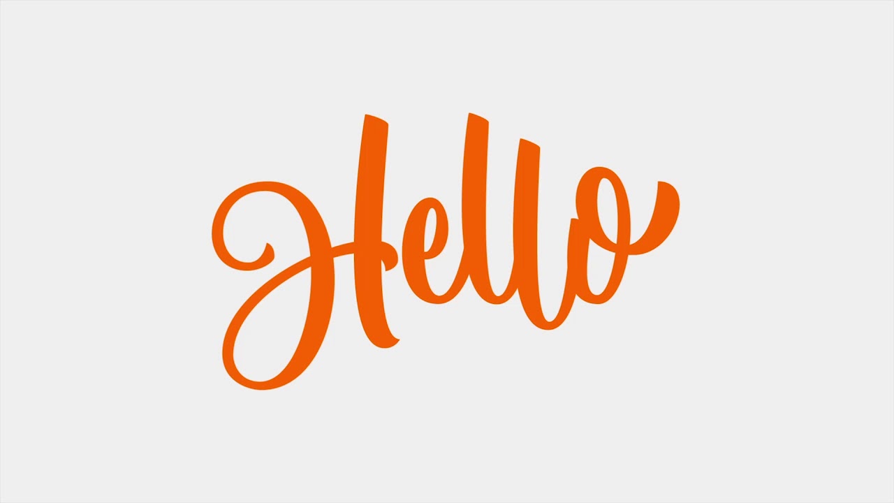 "Hello" | Calligraphy Animation | After Effects - YouTube