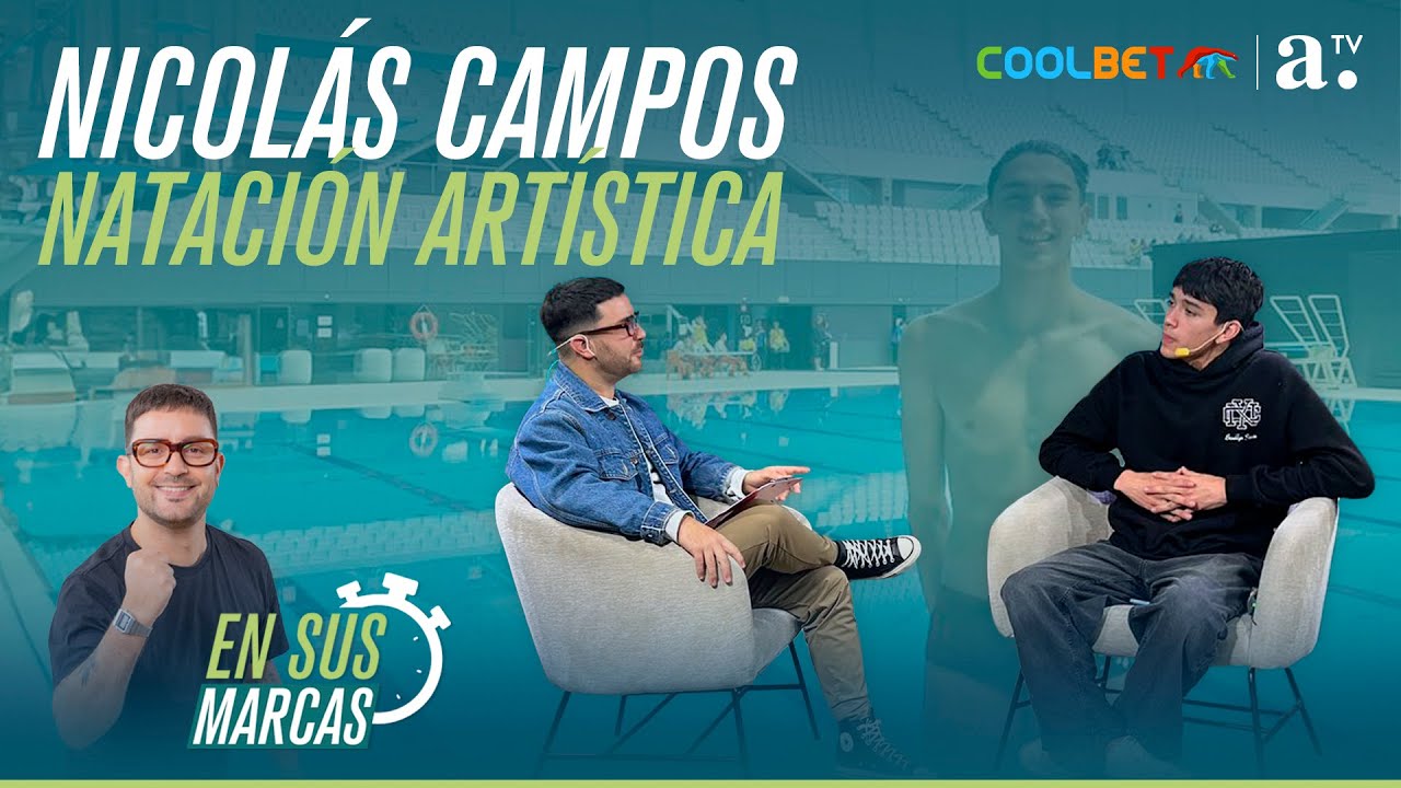 En sus marcas - Nicolás Campos Top-ten en natación artística - YouTube