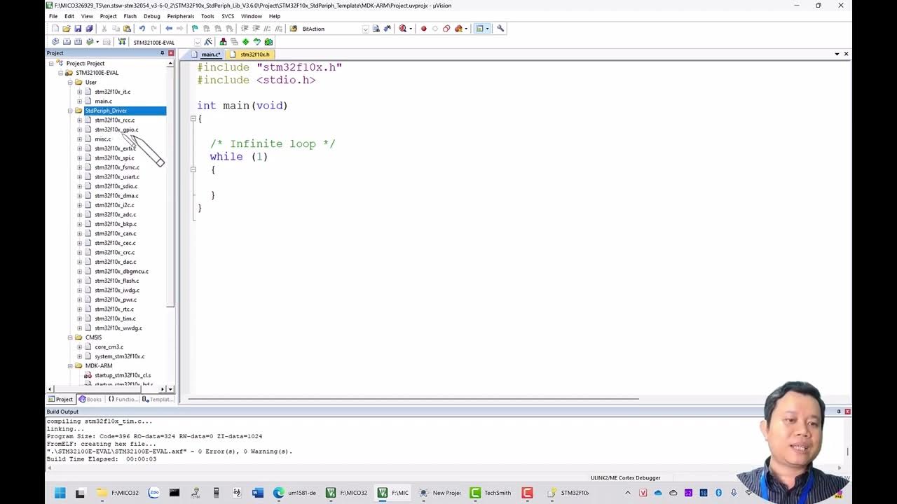 [MICO236929 - STM32] Thư viện Standard peripheral Library - Cách 2 - Sử dụng template - YouTube