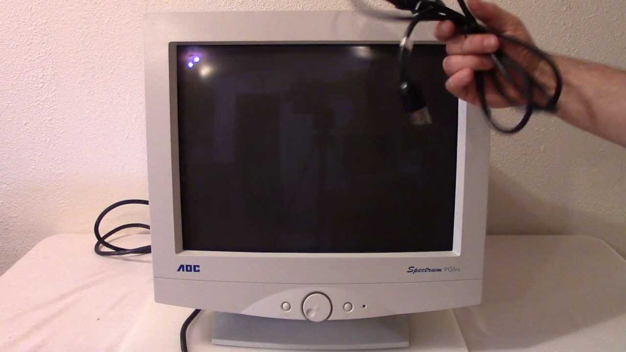 AOC Flat Screen Color Monitor Spectrum 9Glrs - YouTube