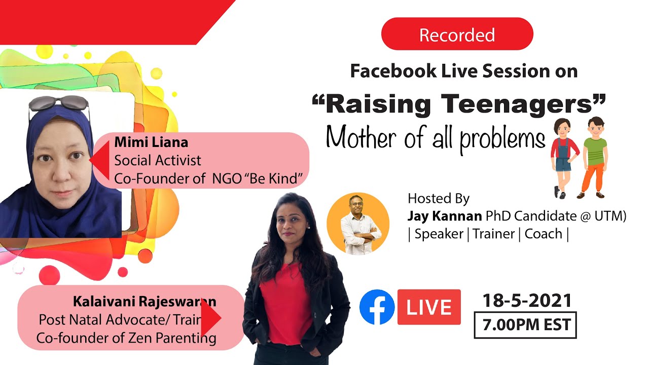 Raising Teenagers Mother of all problems Facebook Live Talk Show - YouTube