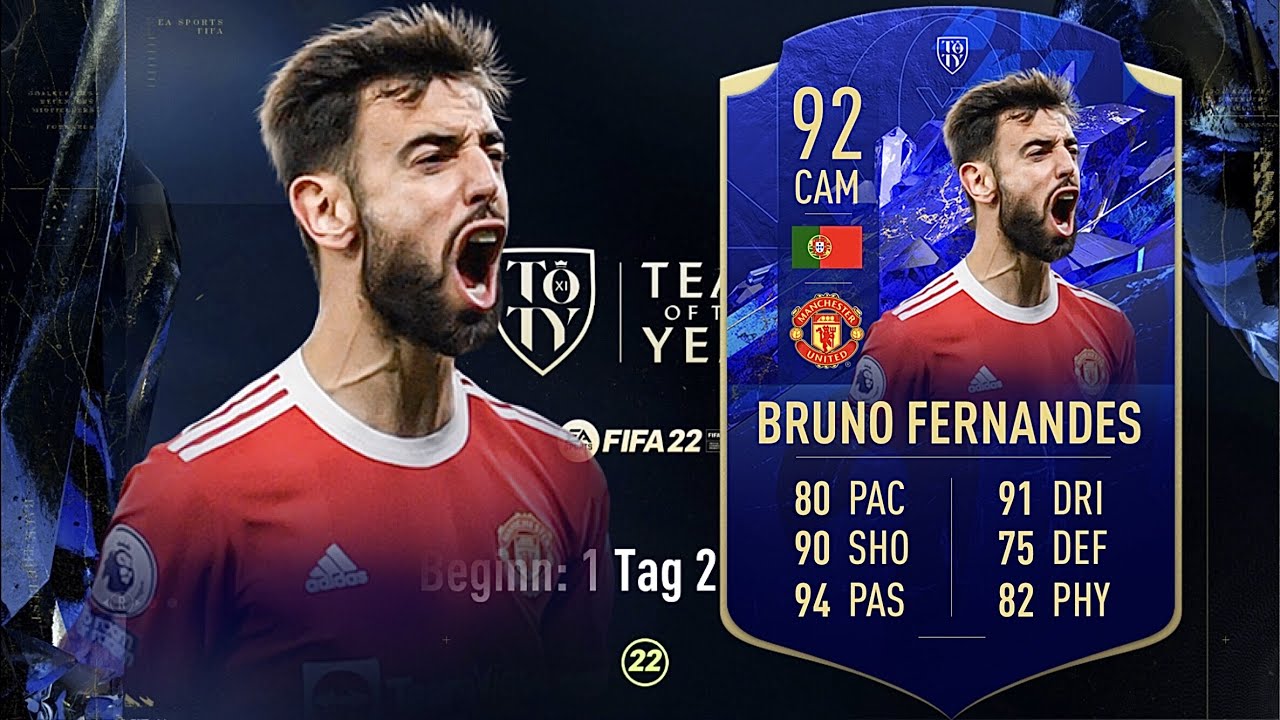 FIFA 22: BRUNO FERNANDES 92 TOTY HONOURABLE MENTIONS PLAYER REVIEW I ...