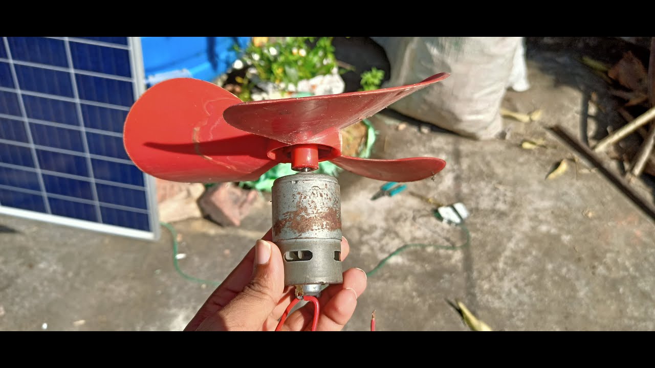 Solar Energy Running 12v Dc Motor - YouTube
