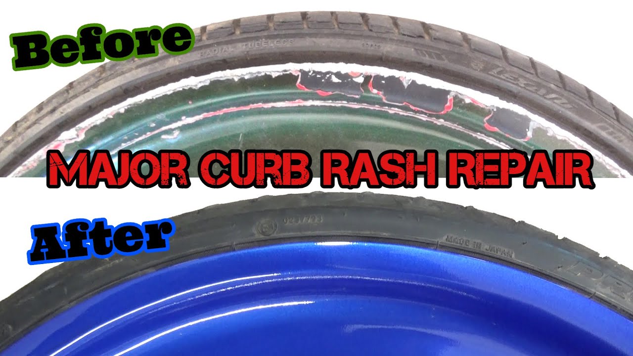 Major Curb Rash Repair On Wheels - How To Paint Your Car Rims - 26s ...