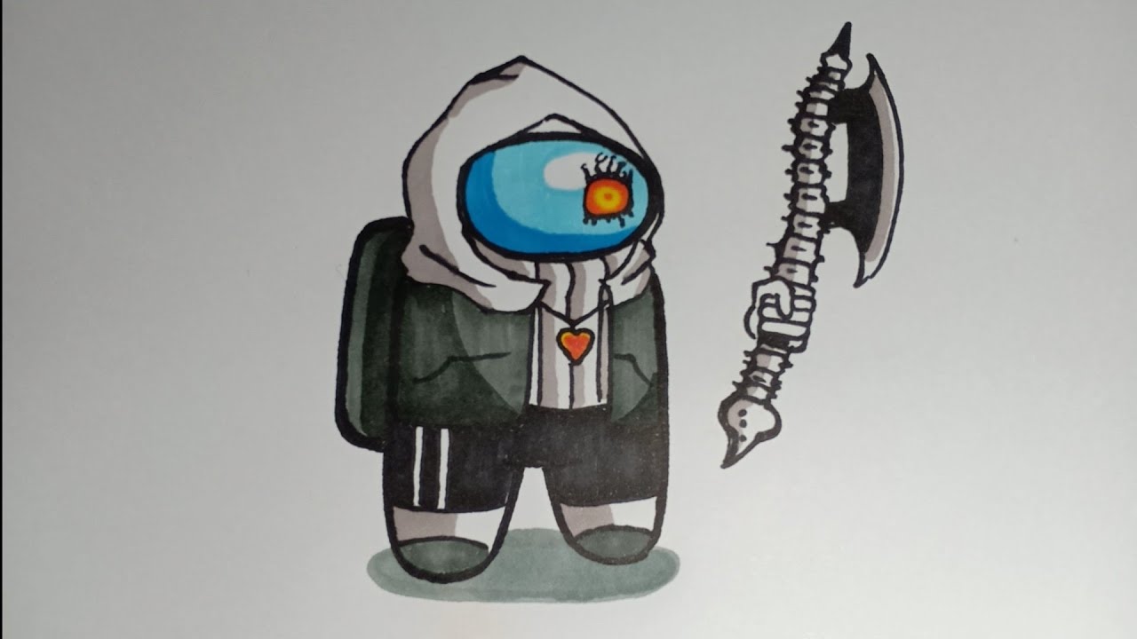 How to Draw Axe Sans AMONG US - YouTube