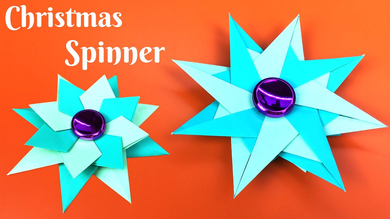 How to make a Christmas Fidget spinner with origami 🟩 make a fidget ...