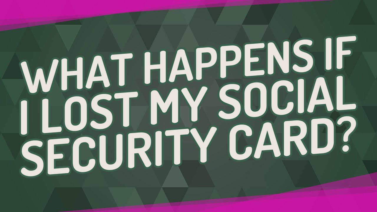 What happens if I lost my Social Security card? - YouTube