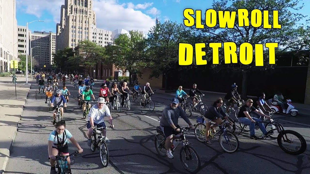 Detroit Slow Roll | Midtown (July 24th, 2017) Traffic Jam & Snug - YouTube