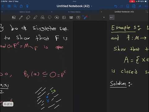 Examples of Open and Closed Sets in a Metric Space - YouTube
