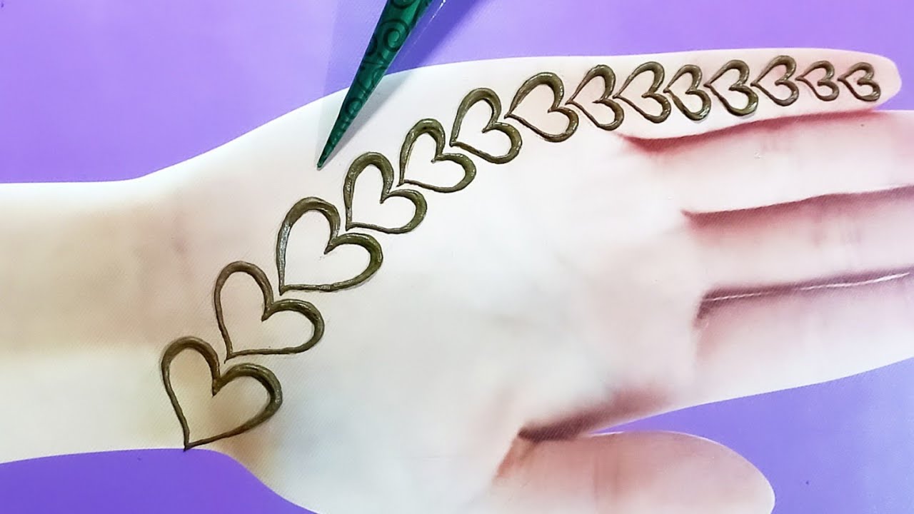 Simple Stylish Heart Mehndi Design|Easy MehndiDesign|Mehndi ka design ...