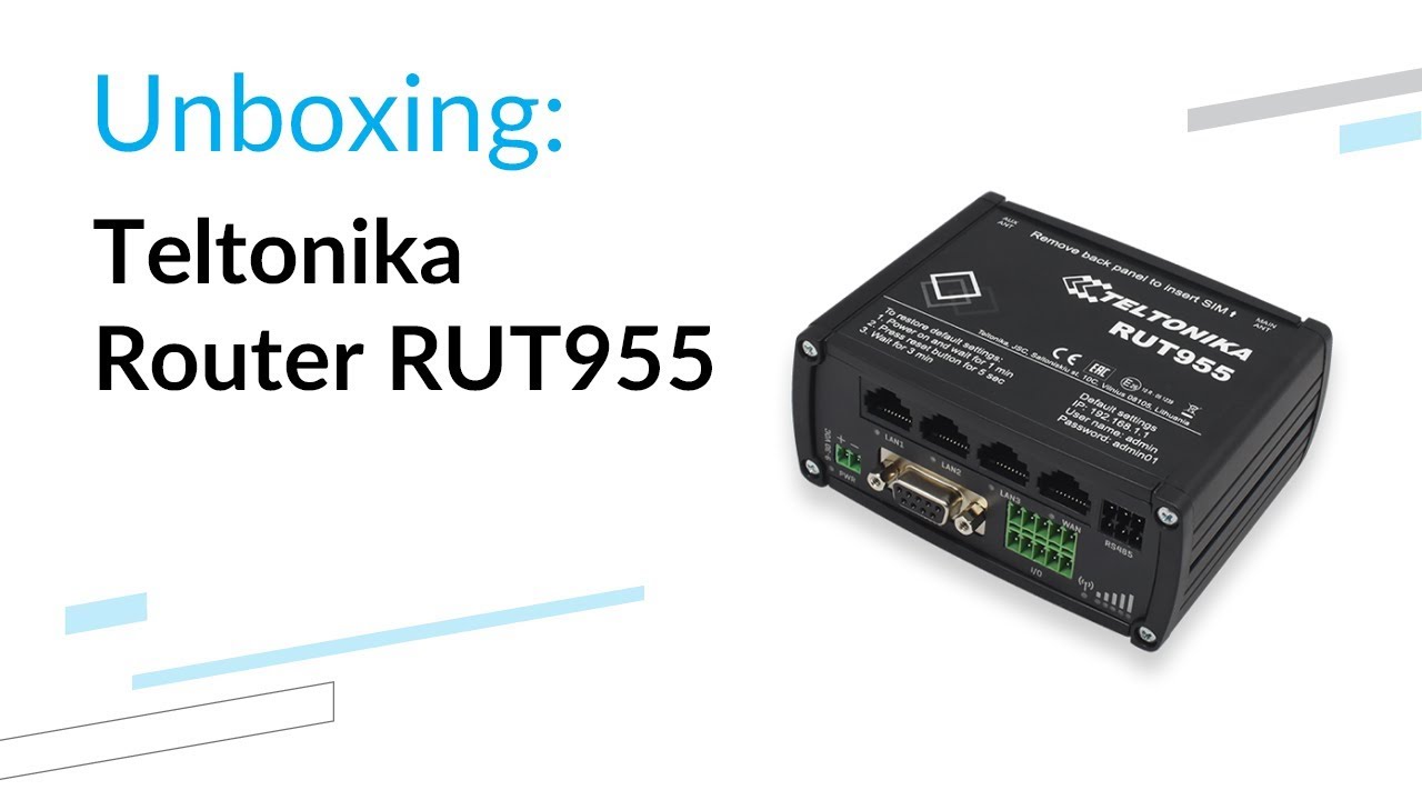Teltonika router RUT955 - unboxing - YouTube