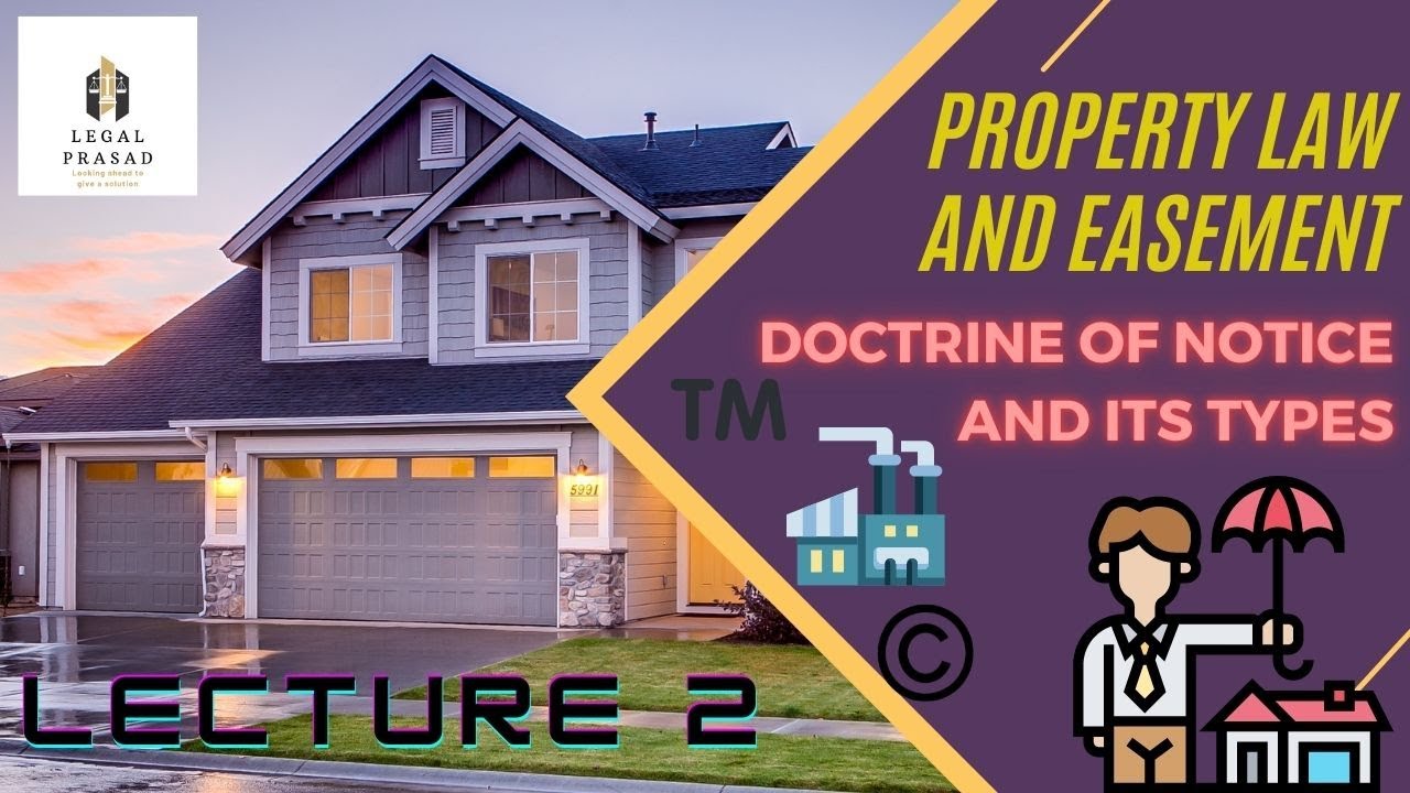 Property Law and Easement, Doctrine of Notice, Section 3 Transfer of ...