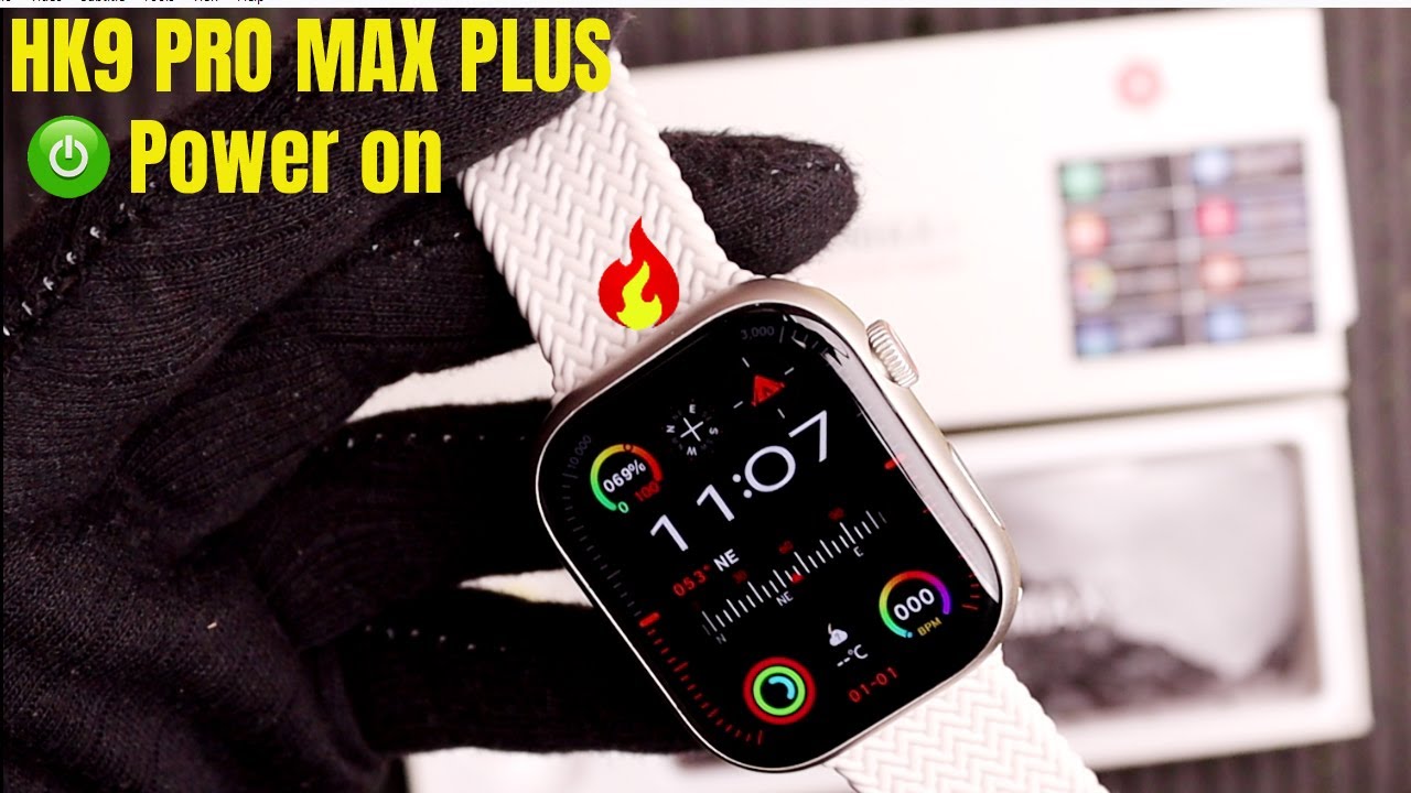 HK9 PRO MAX PLUS Smartwatch Power on - YouTube