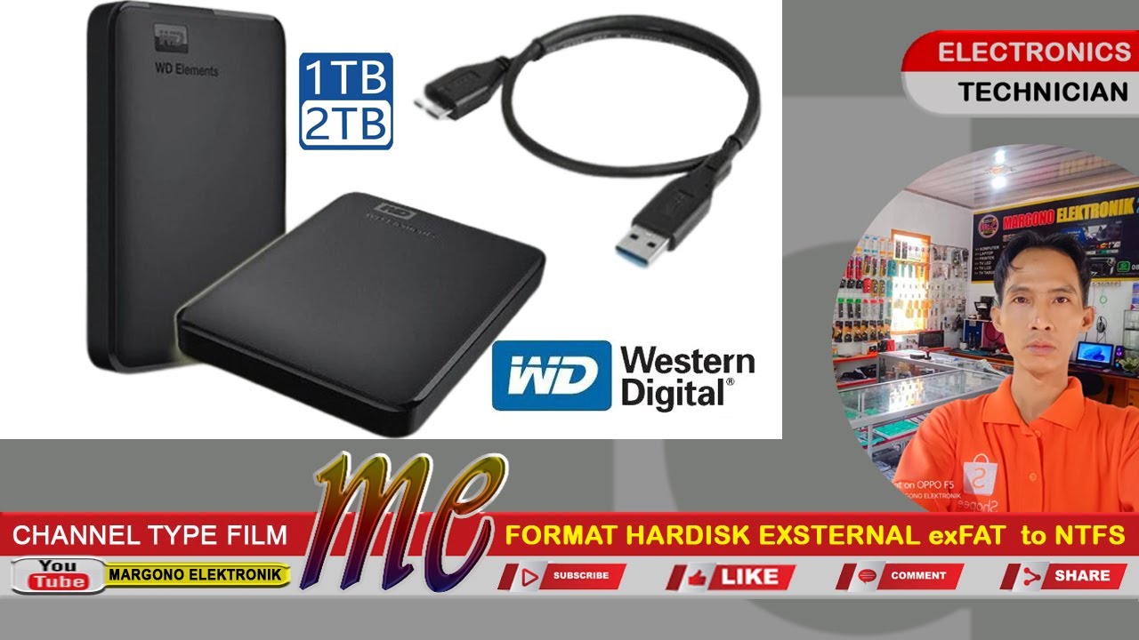 FORMAT HARDISK EXSTERNAL exFAT to NTFS - YouTube