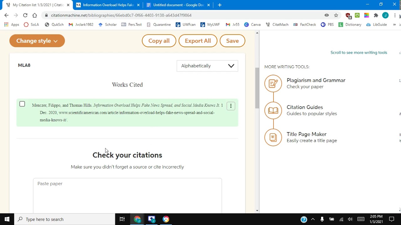 How to use a citation machine - YouTube