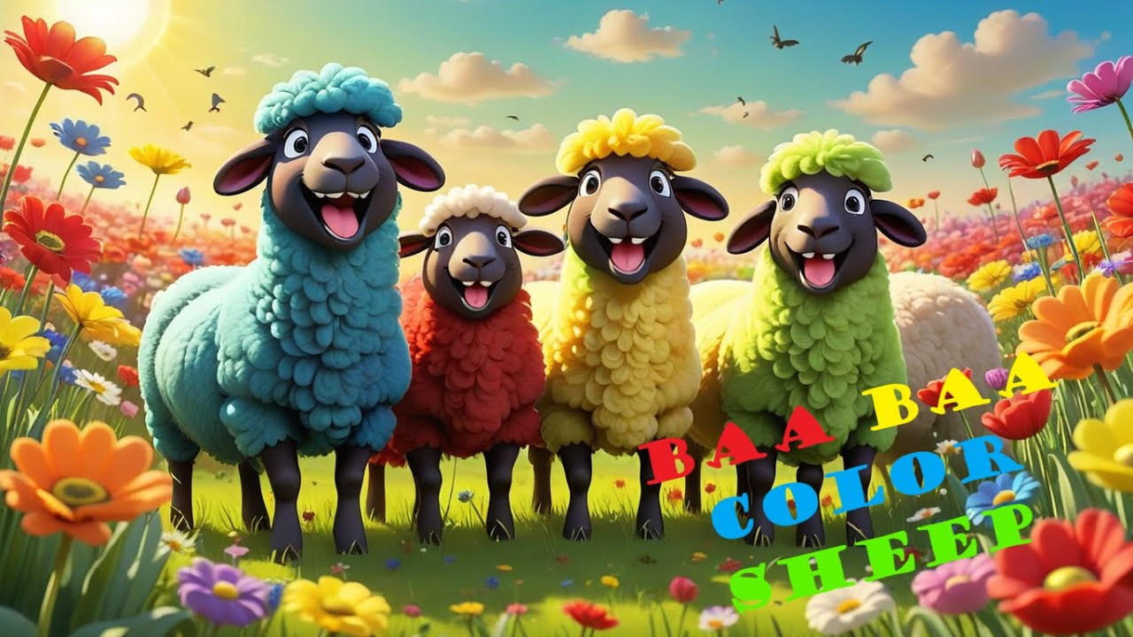 Baa Baa Color Sheep 🌈 | Fun Learning Colors Song for Kids | Baa Baa ...
