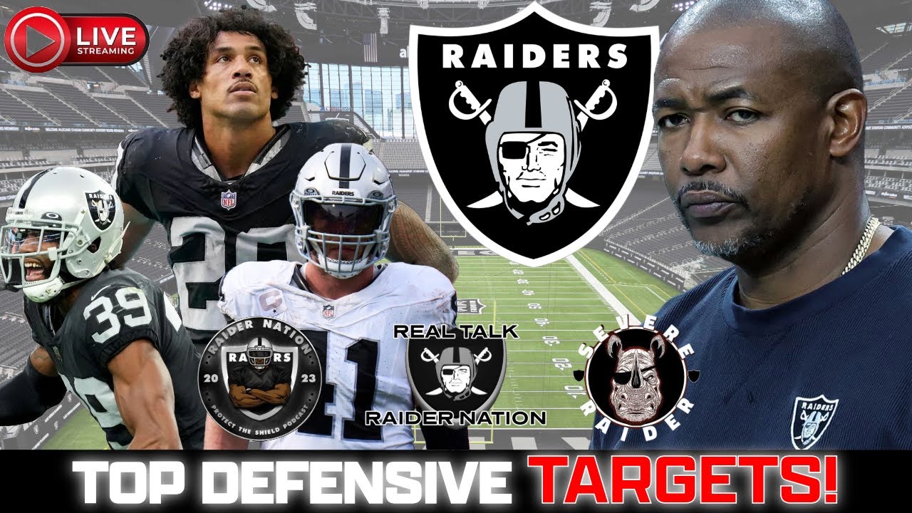 🚨LIVE - RAIDER WAR ROOM - TOP defensive free agent targets - ALL In ...