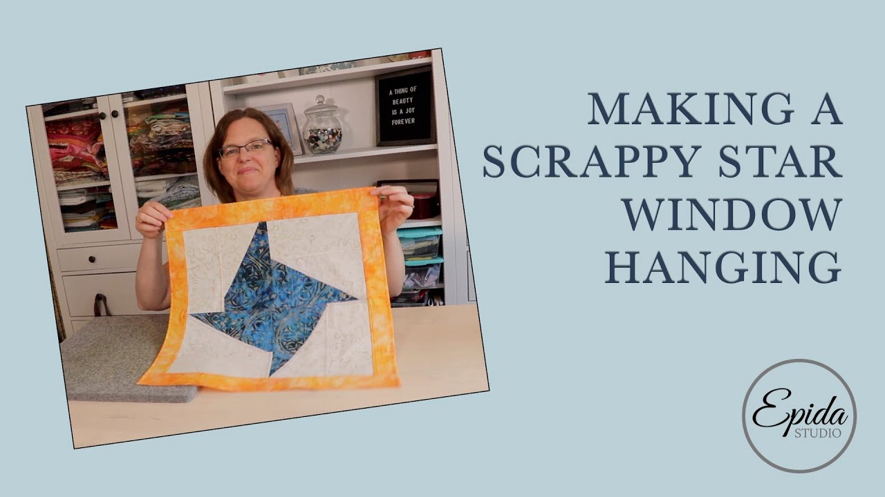 Scrappy Star pojagi window hanging - YouTube