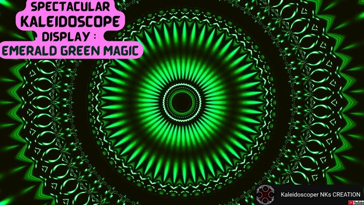 Spectacular Kaleidoscope Display : Emerald Green Magic # ...