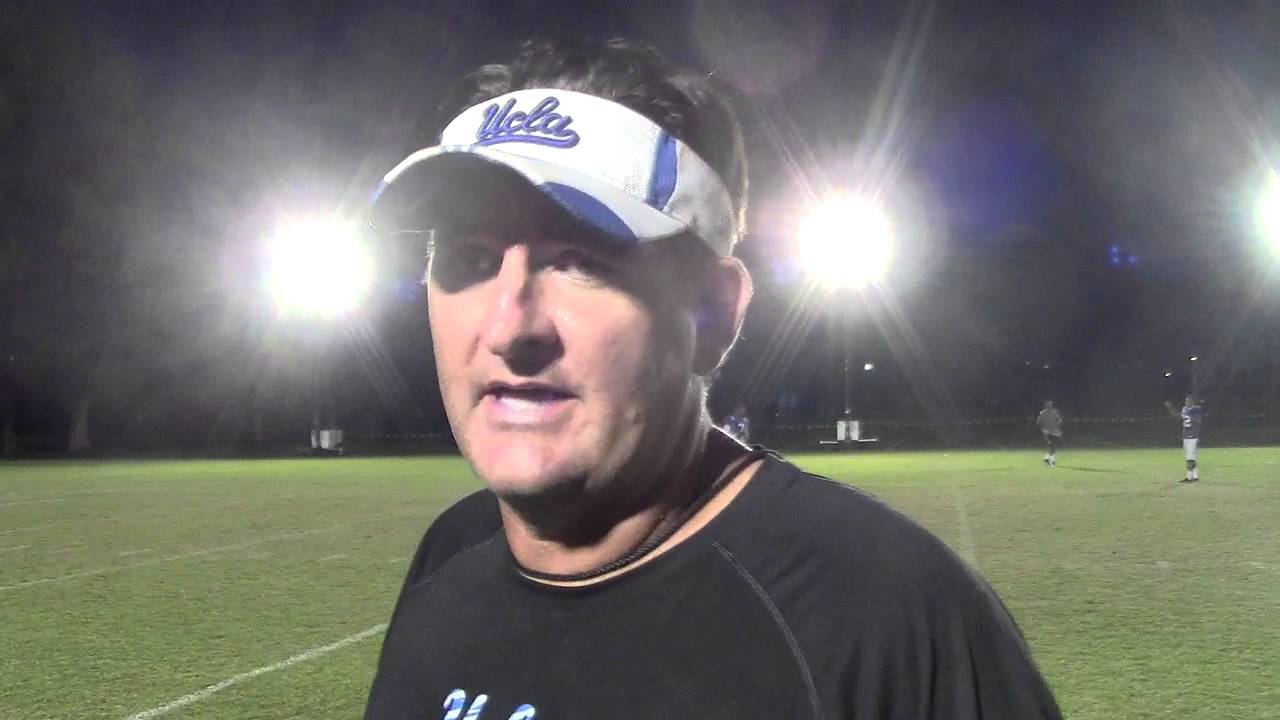 UCLA assistant Angus McClure talks about his defensive line - YouTube