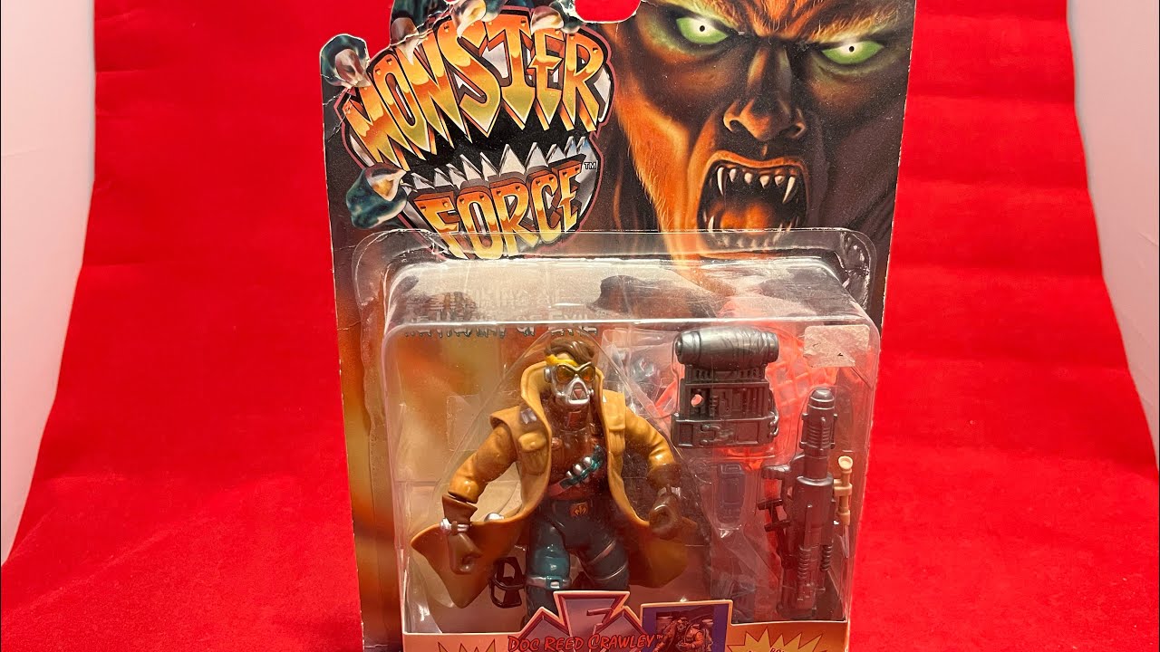 Monster Force Doc Reed Crawly vintage action figure unboxing review ...