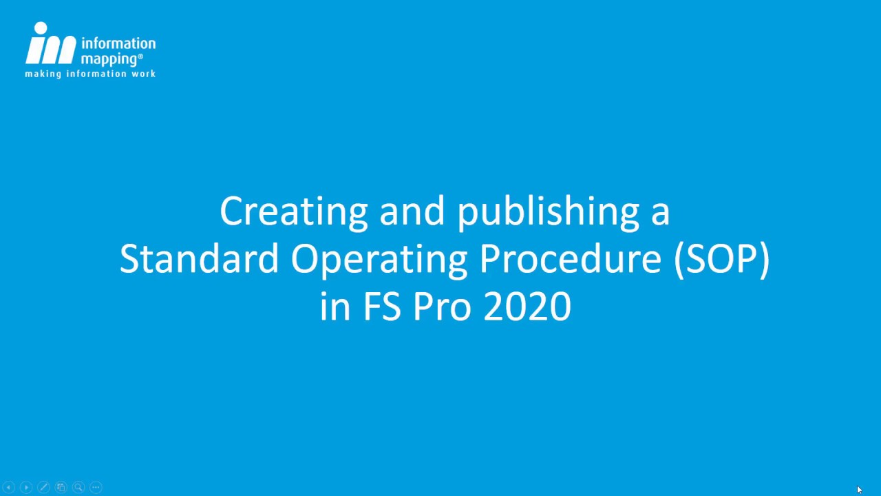 Creating and publishing your SOP in FS Pro - YouTube