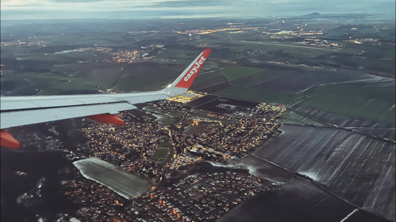 Descend and Landing at Prague international Airport | EasyJet | Airbus ...