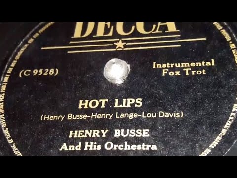 Henry Busse & His Orchestra - Hot Lips (1934) - YouTube
