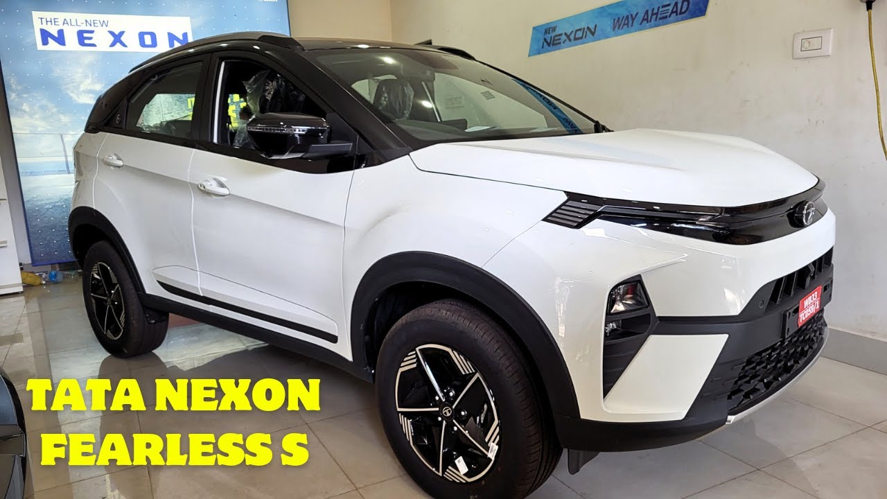 TATA NEXON FEARLESS S WHITE DUAL TONE DETAILED WALKAROUND VIDEO ||# ...