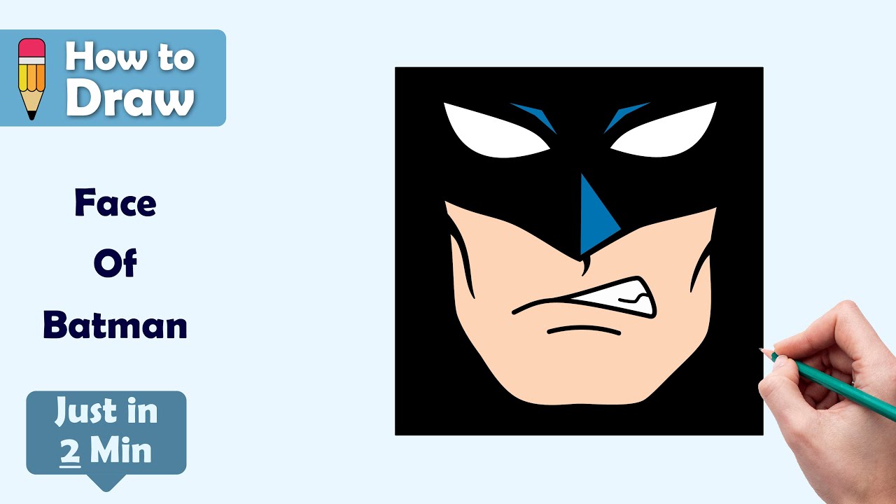 Step-by-Step Guide: How to Draw Batman’s Face | Easy Tutorial for ...