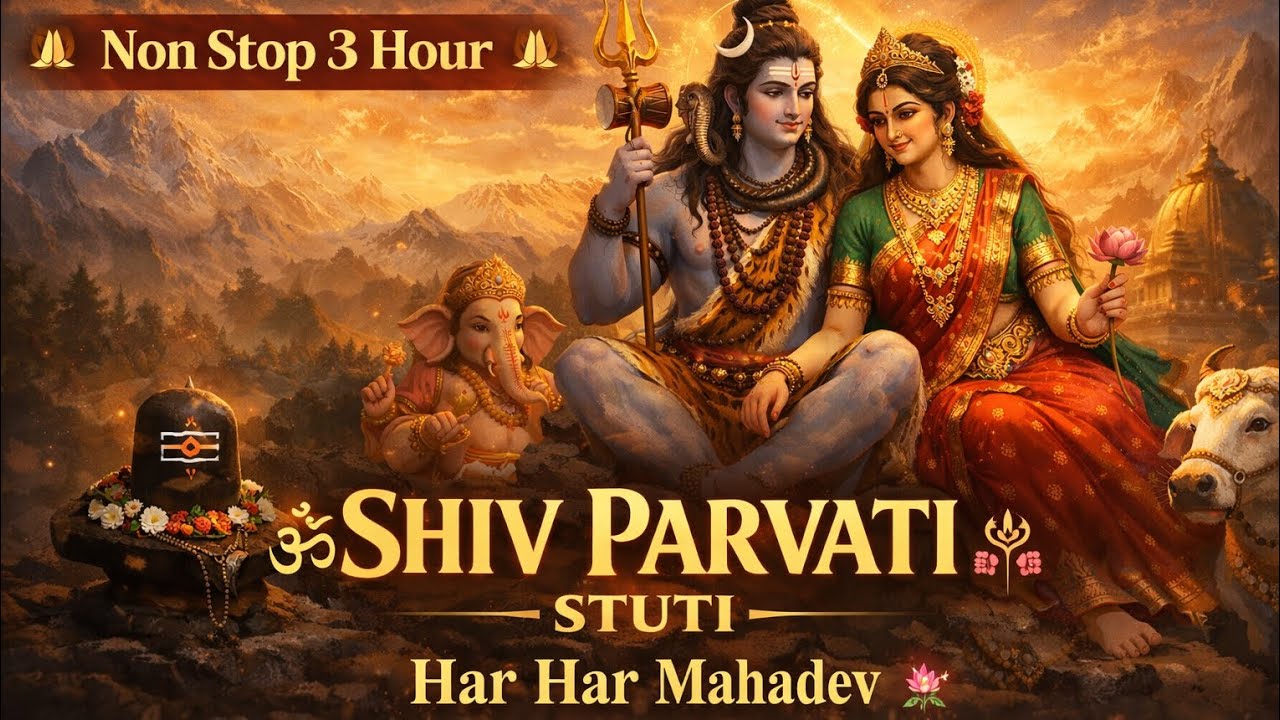 Mahashivratri Special | Shiv Parvati Stuti | Non Stop 3 Hour | Shiv ...