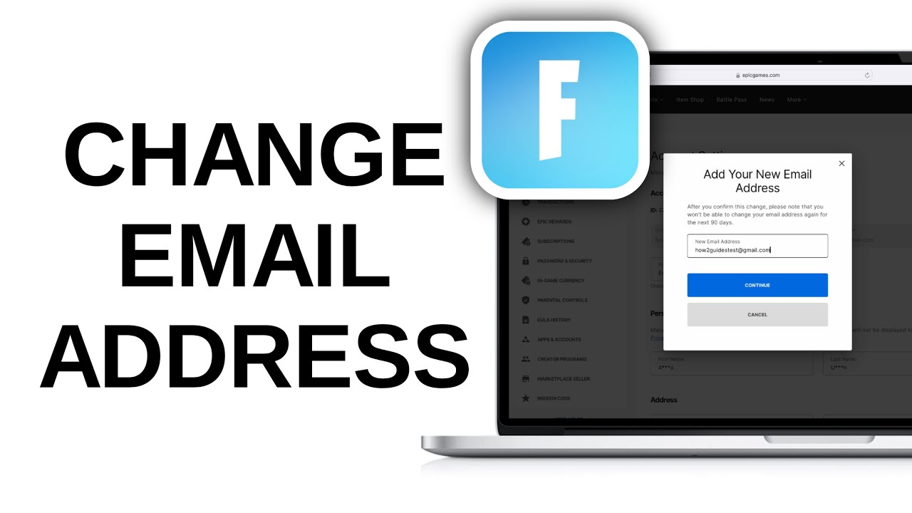 How to Change Email Address on Fortnite (Epic Games) - YouTube