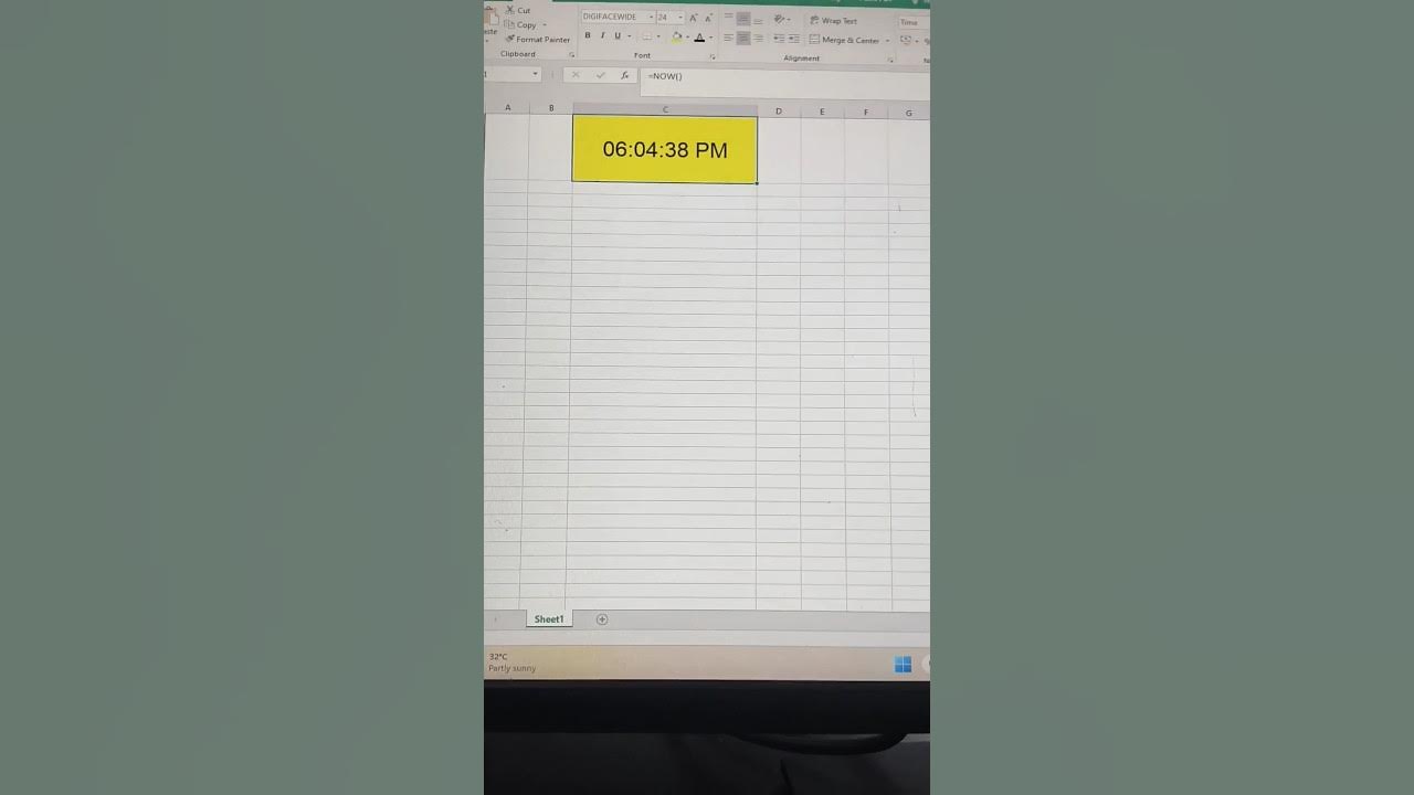 Digital Clock in MS Excel ||™ Engineering Content || #shorts #youtubeshorts #excel #digitalclock ...