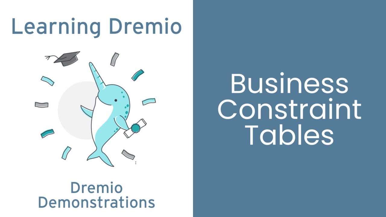 Dremio Cloud Demonstrations - Business Constraint Tables - YouTube