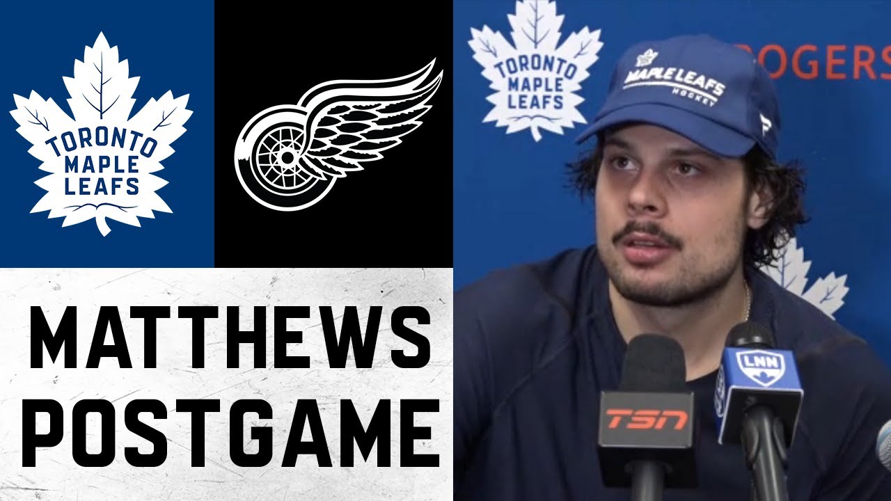 Auston Matthews Post Game | Toronto Maple Leafs vs Detroit Red Wings ...