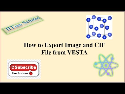 How to export image and cif file from vesta | How to export data from VESTA. - YouTube
