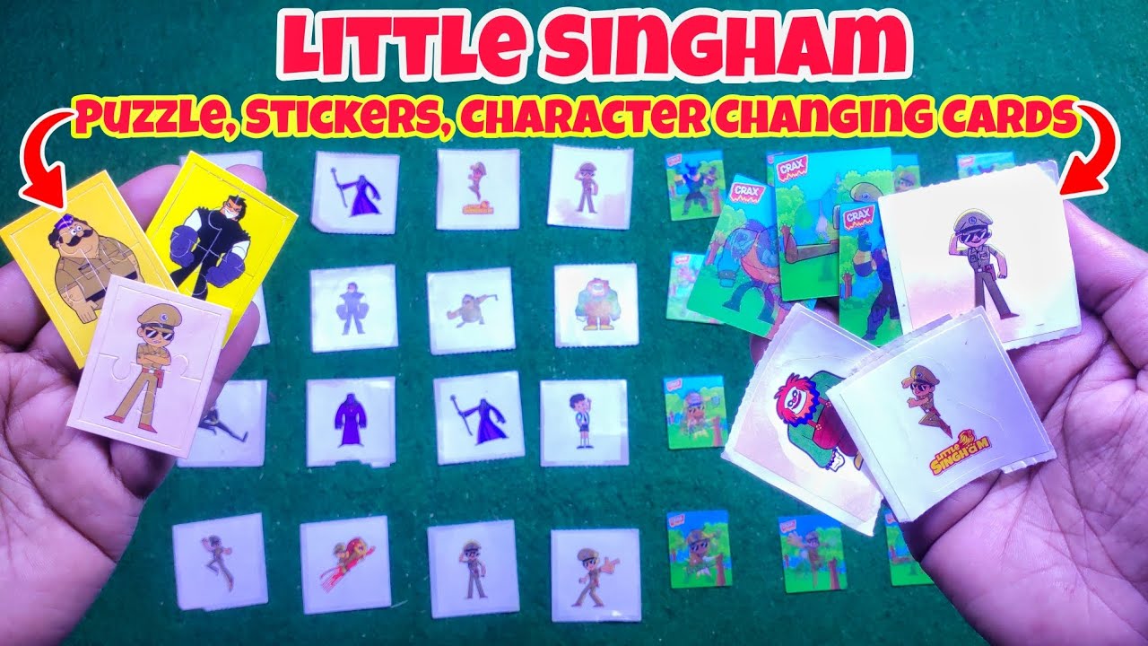 🤩 Little Singham Puzzle, Stickers, Character Changing Cards, Crax ...