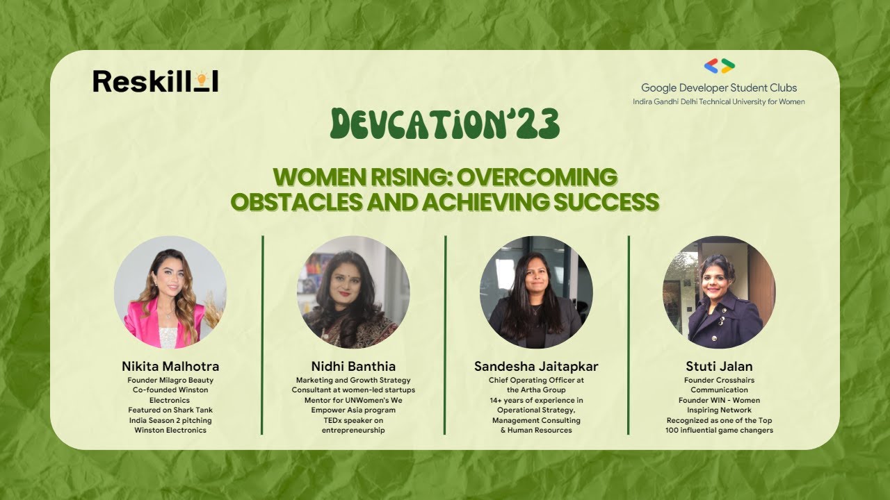 Women Rising: Overcoming Obstacles and Achieving Success _ Devcation'23 ...