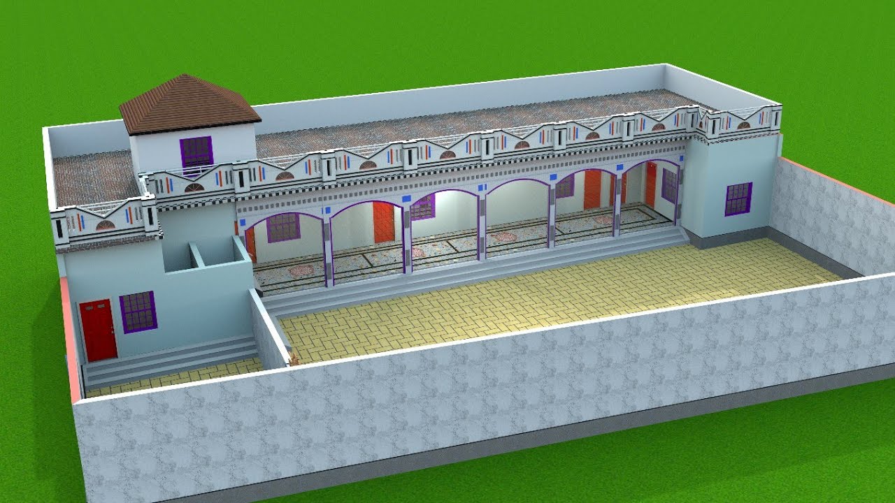 village house design pakistan || 3d village house design india || 5 ...
