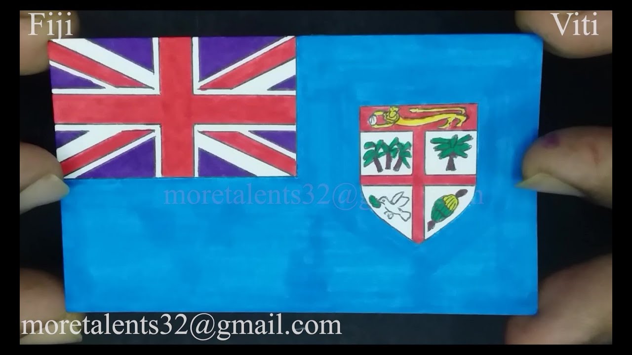 Draw Fiji Flag while Anthem National kuila mai Viti फ़िजी का झंडा - YouTube