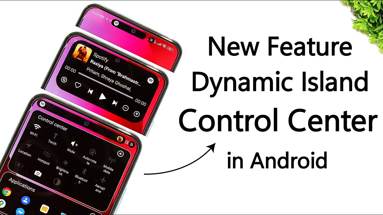 New Dynamic Island On Android | Use Control Center in Dynamic Island ...