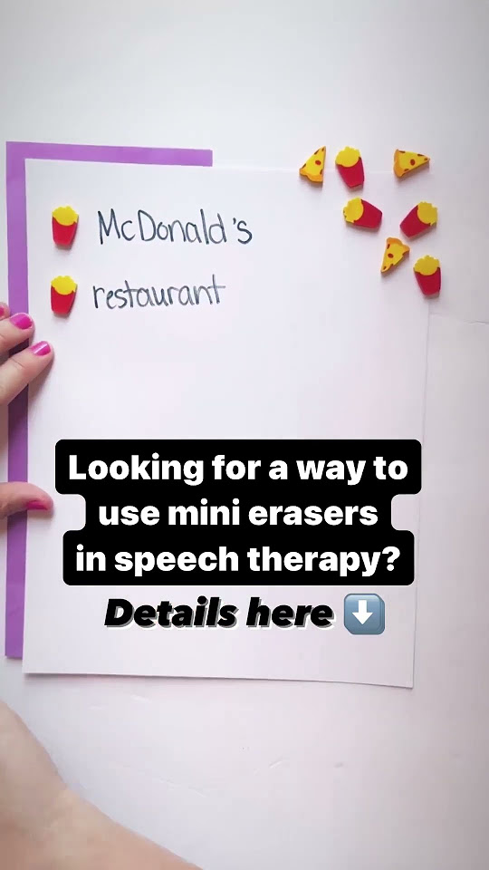 Use Mini Erasers in Speech Therapy - YouTube